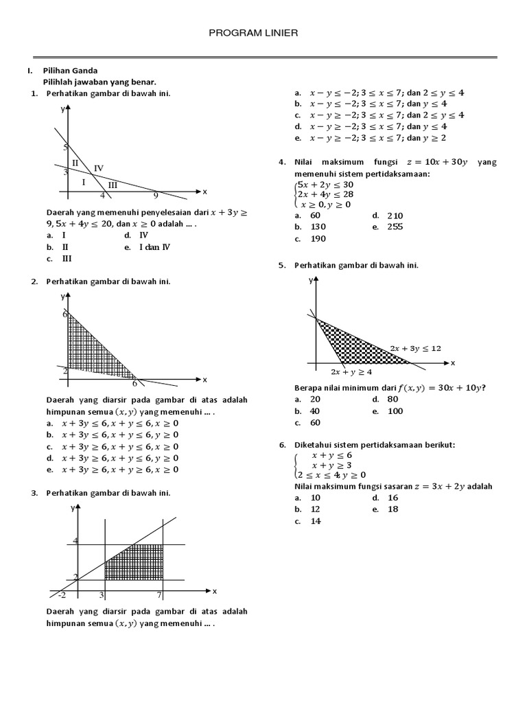 Latihan Program Linier | PDF