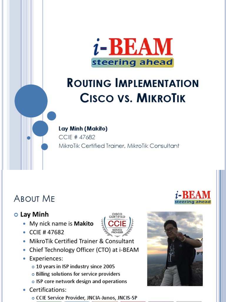 Routing Implementation Cisco Vs Mikrotik PDF | PDF | Multiprotocol Label Switching | Networking