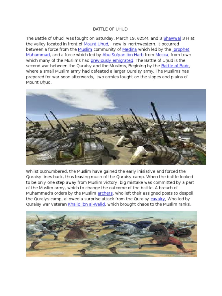 Battle of Uhud Wordbattle of Uhud | PDF