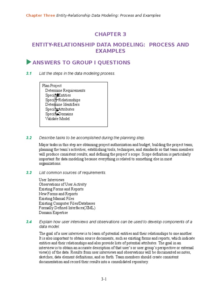 Chapter 03 Solved | PDF | Conceptual Model | Data Model