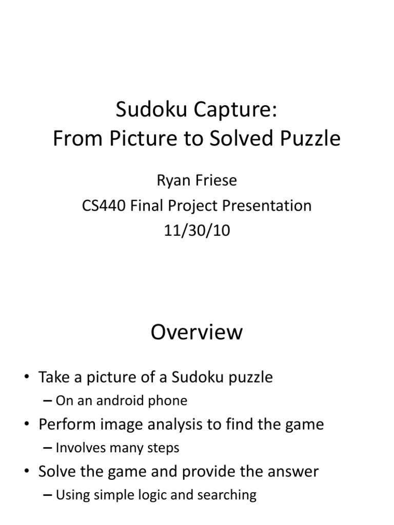 Solving Sudoku Puzzles Through Image Analysis: A Step-by-Step Process ...