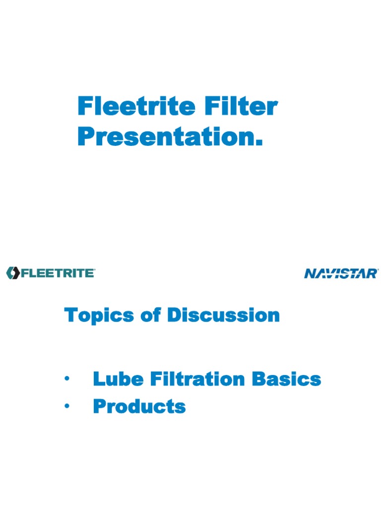 Fleetrite Filter Training | PDF