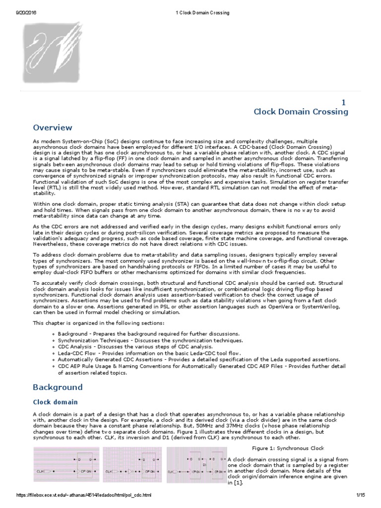 SoC Clock Domain Crossing Guide | PDF | Parameter (Computer Programming ...