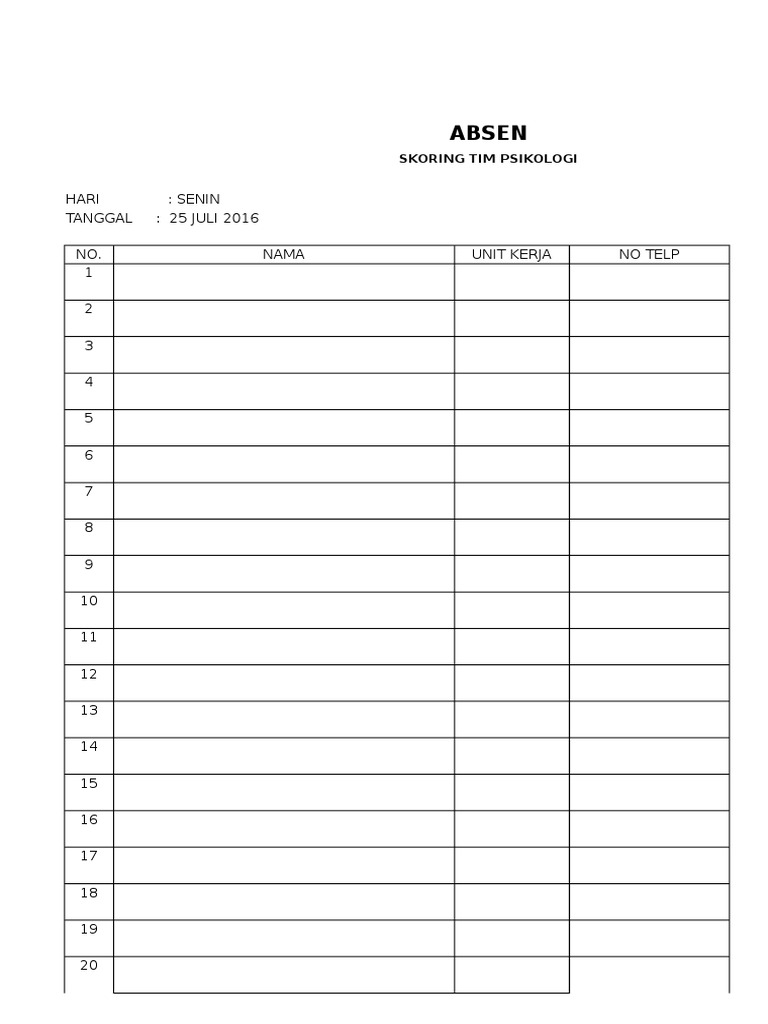 Absen T | PDF