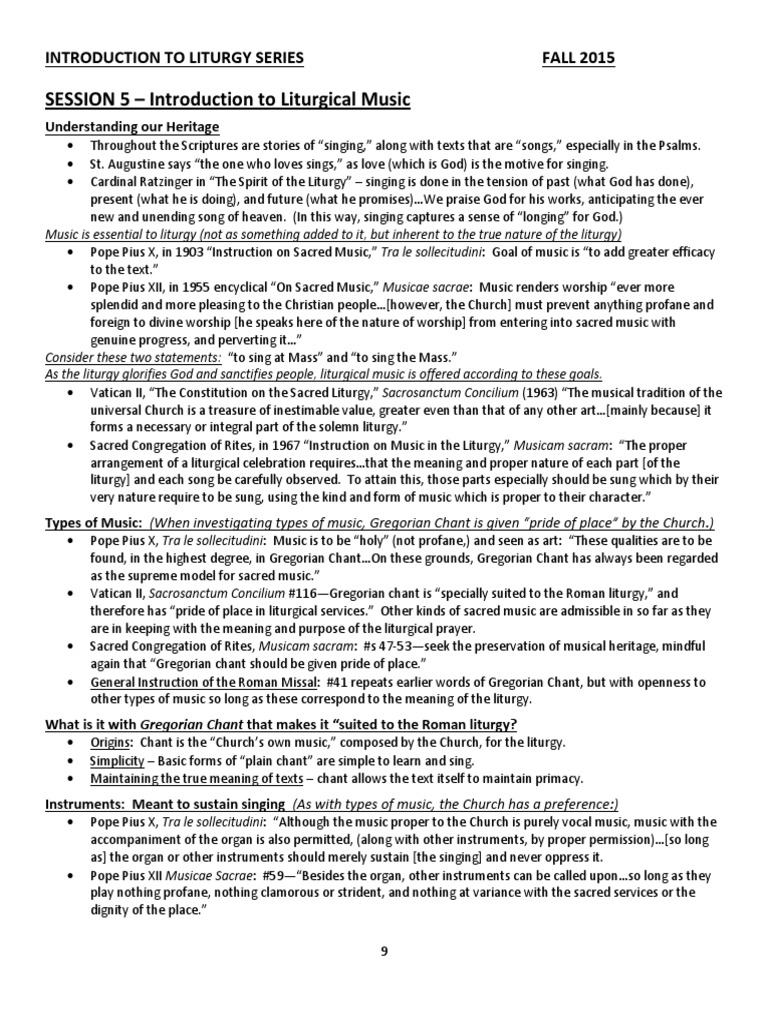 Intro To Liturgy Session 5 Handout PDF | PDF | Religion & Spirituality ...