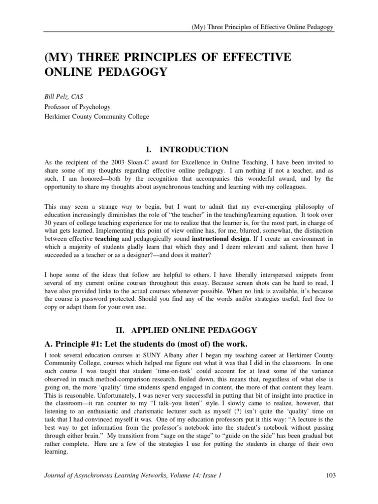 (My) Three Principles of Effective | PDF | Educational Technology ...