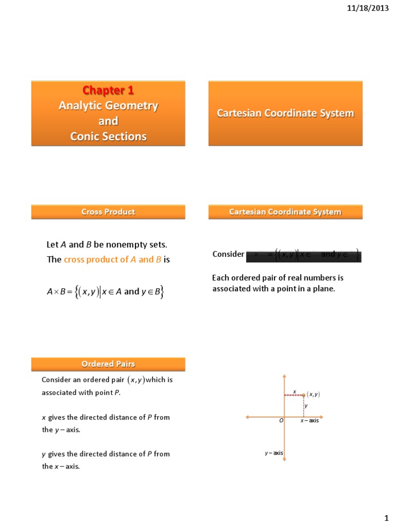 Analytic Geometry Basics and Concepts | PDF | Cartesian Coordinate ...