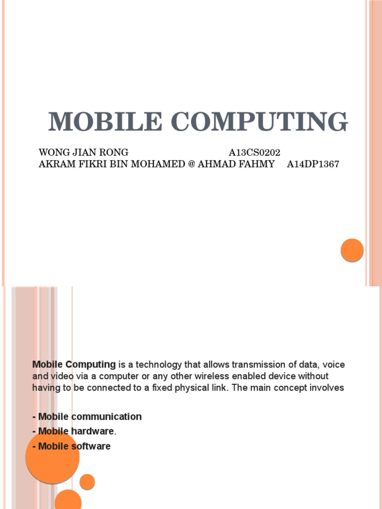 Assignment 2 Mobile Computing Pdf Mobile Computing Mobile Device