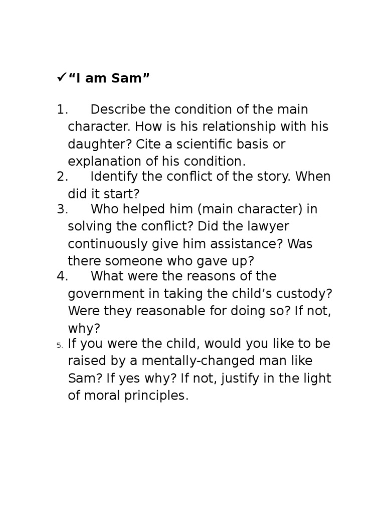 I Am SAM. | PDF | Philosophical Theories | Social Institutions