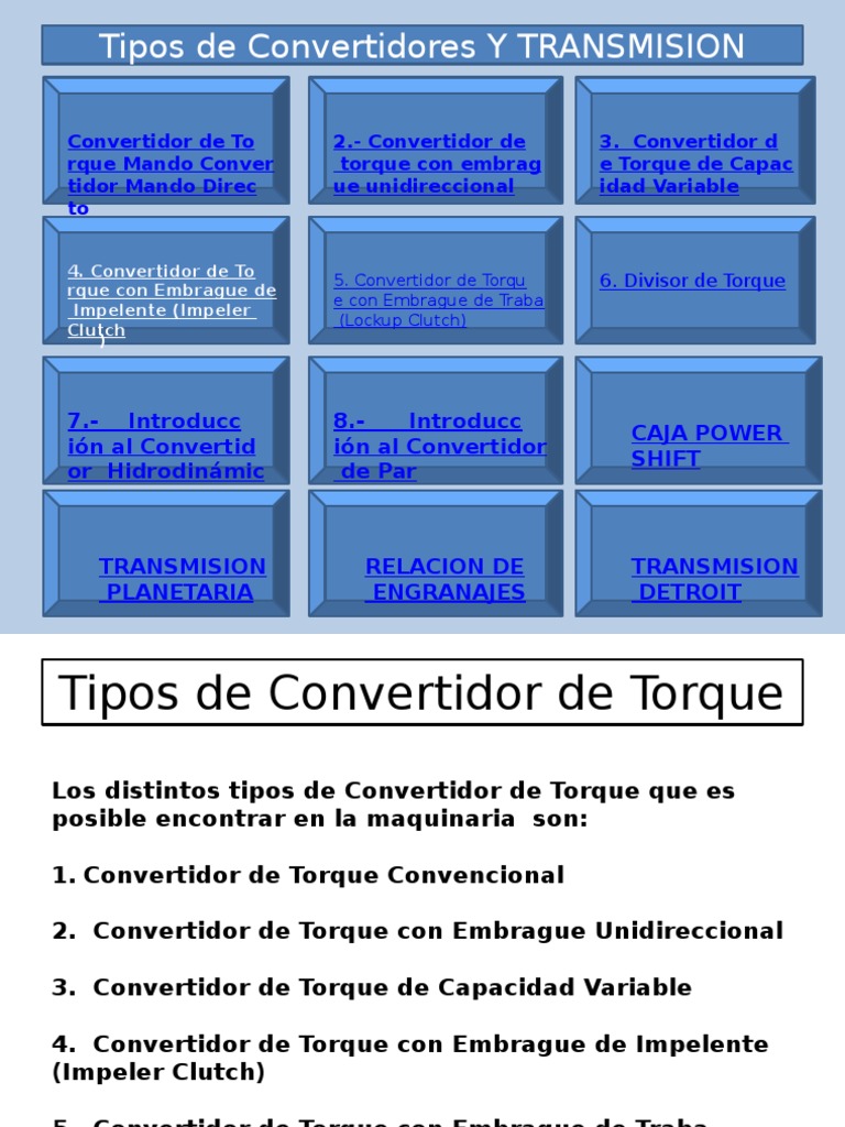 Unidad 2 C1.0 Tipos de CN de Torque 1 | PDF | Embrague | Transmisión ...