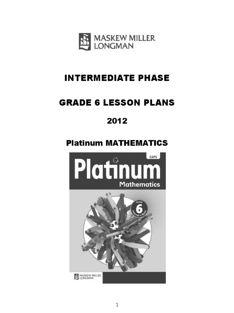 Grade 6 Math Lesson Plans 2012 | PDF | Fraction (Mathematics ...