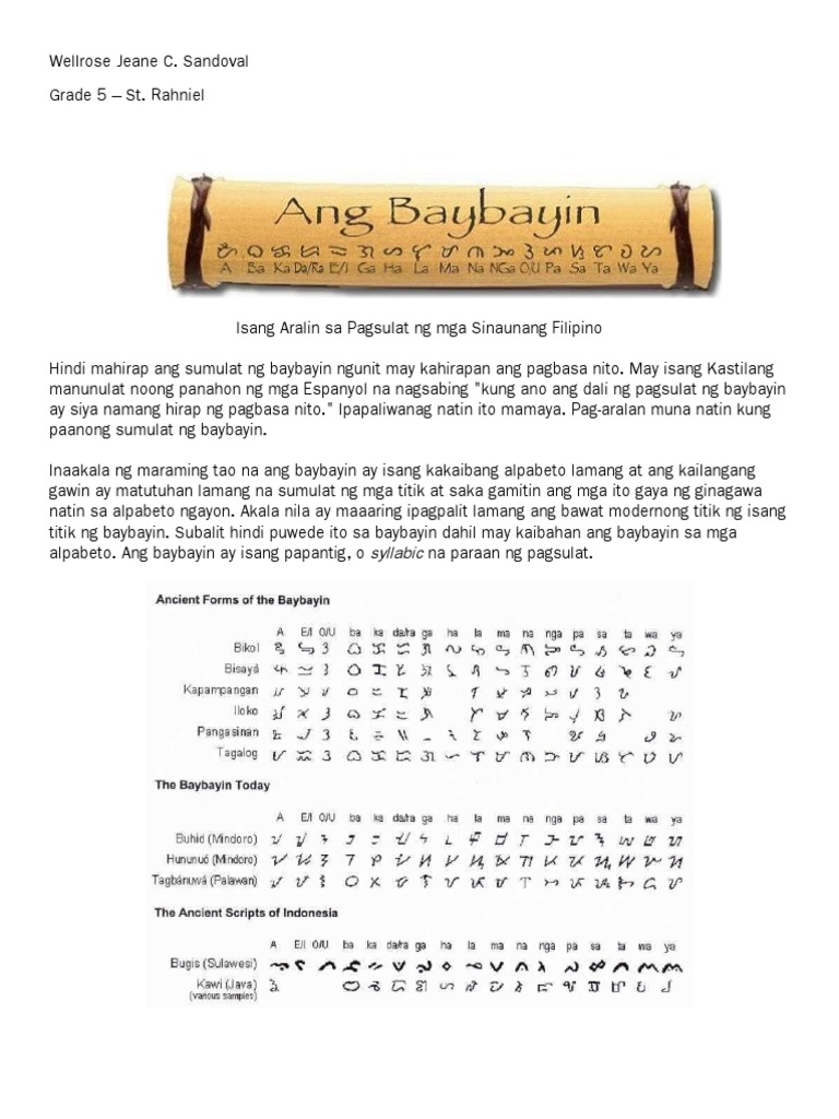 Alibata o Baybayin | PDF