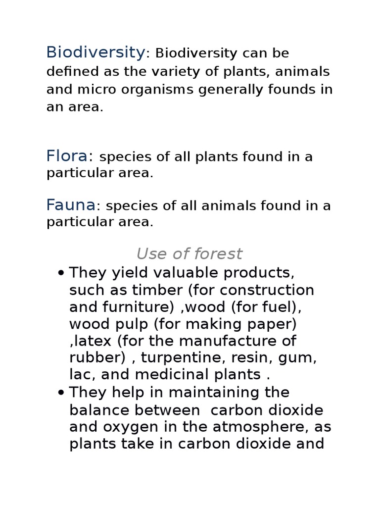 Understanding Biodiversity and Deforestation | PDF