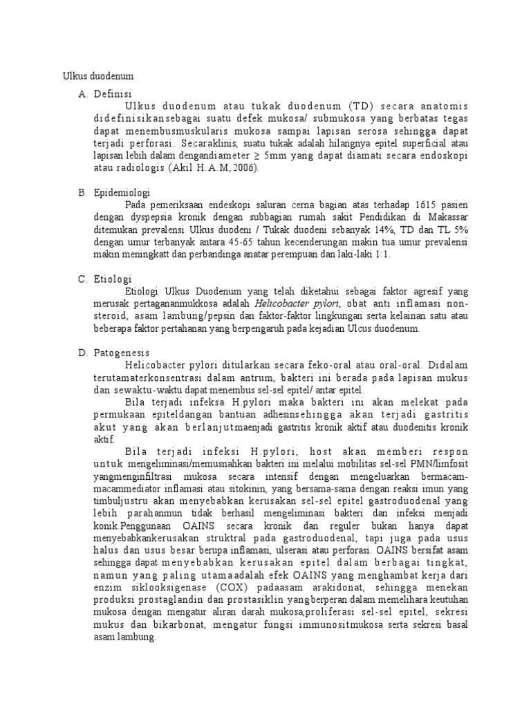 Ulkus Duodenum | PDF
