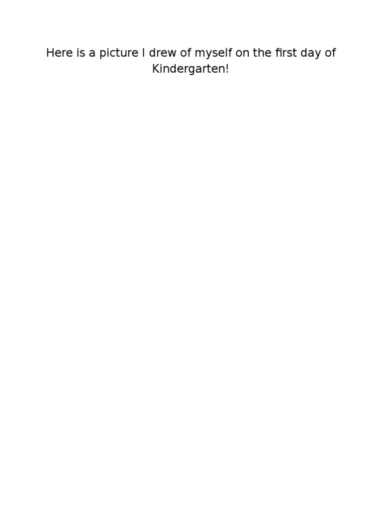 First Day of School Self-Portrait | PDF