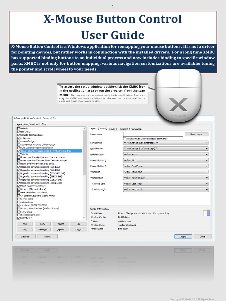 X-Mouse Button Control User Guide | PDF | Computer Keyboard | Icon (Computing)