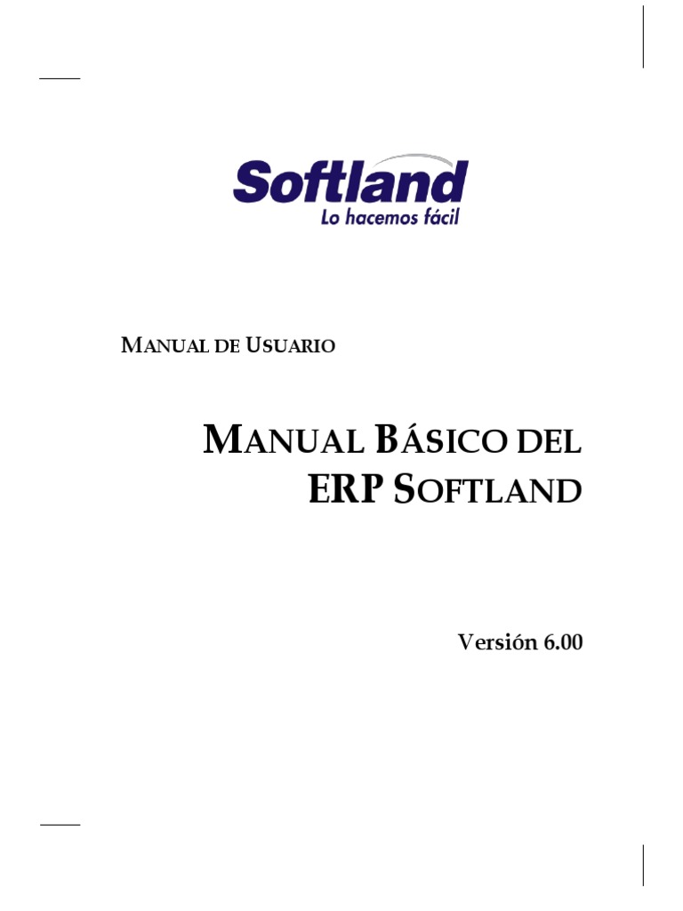Manual Básico de ERP Softland | PDF | Ventana (informática) | Tabla ...