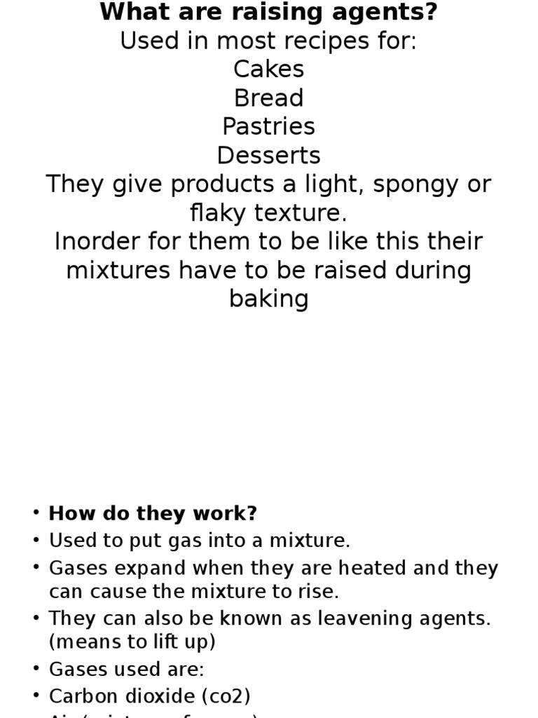 An In-Depth Look at Raising Agents: How They Work, Types of Raising ...