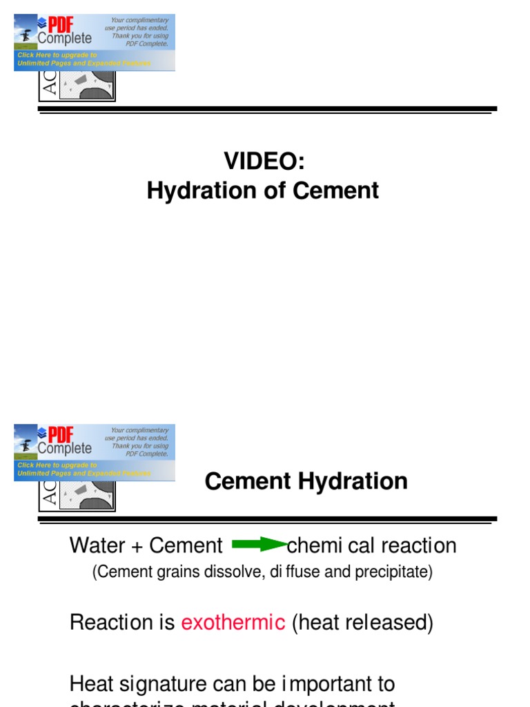 Hydration of Cement PDF | PDF | Porosity | Cement
