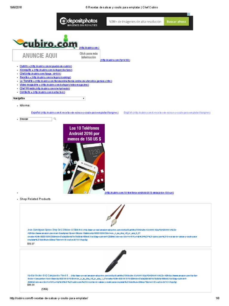 6 Recetas de Salsas y Coulis para Emplatar - Chef Cubiro | PDF | Crema | Salsa