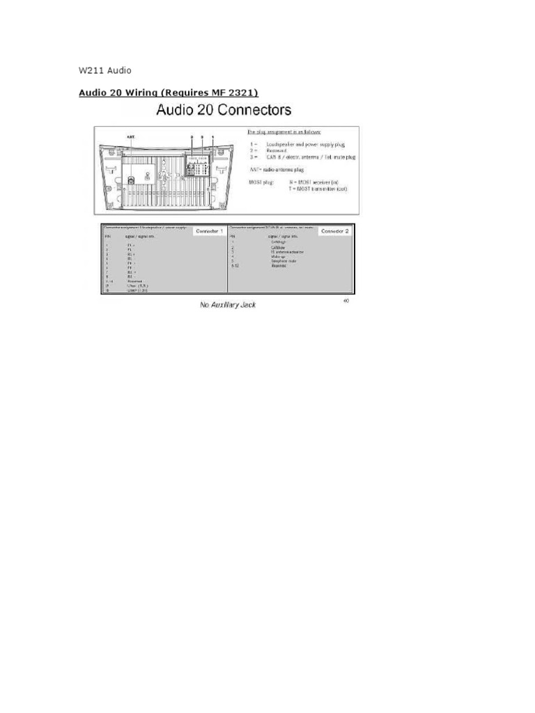 W211 Audio 20 Wiring Diagram | PDF