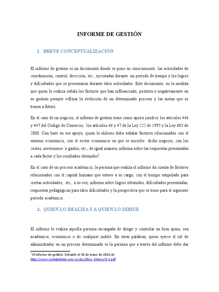 COMO ELABORAR UN INFORME DE GESTIÓN COMO ELABORAR UN INFORME DE GESTIÓN