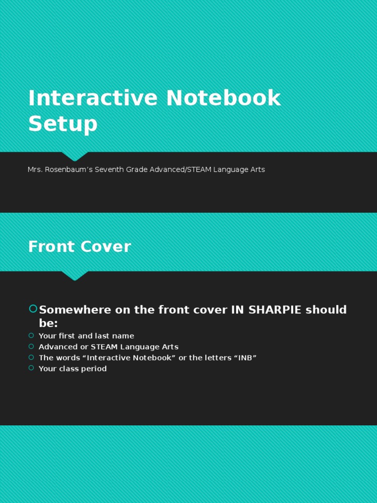 Interactive Notebook Setup Powerpoint | PDF | Adverb | Sentence ...