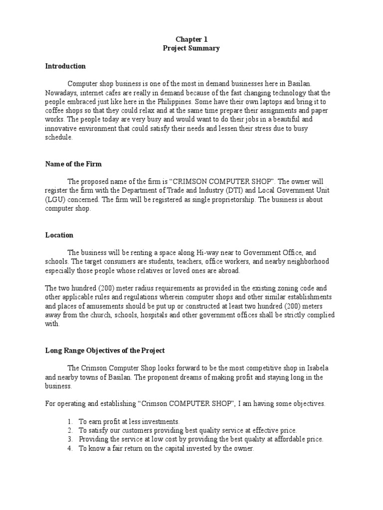 Business Plan Internet Cafe | PDF | Profit (Accounting) | Internet Access
