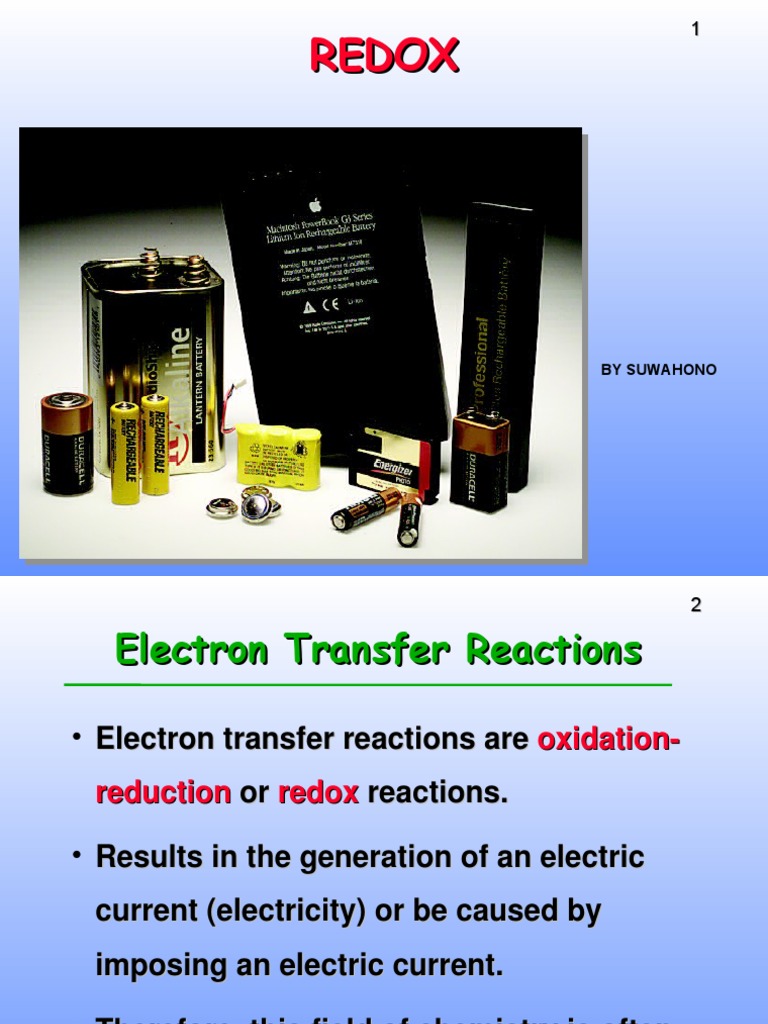 Redox Material | PDF | Redox | Electrochemistry