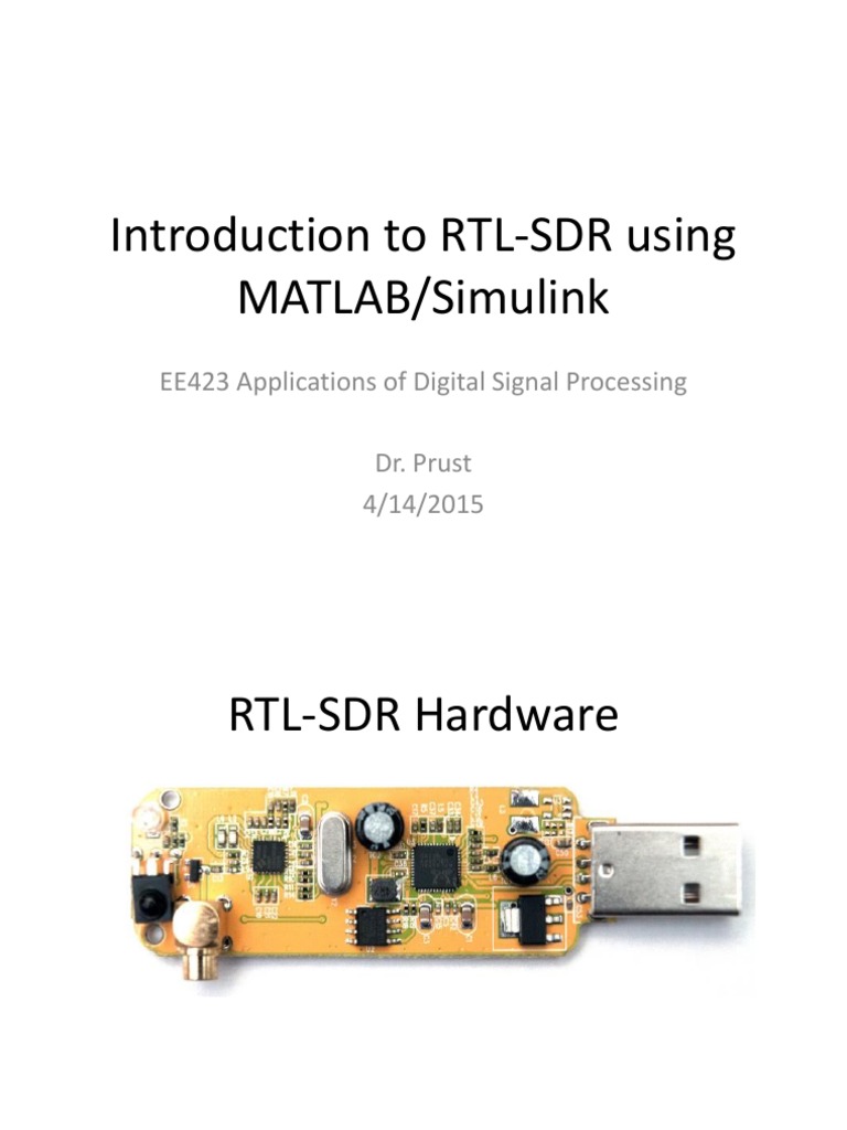 Introduction To RTL-SDR Using MATLAB PDF | PDF | Sampling (Signal Processing) | Frequency Modulation