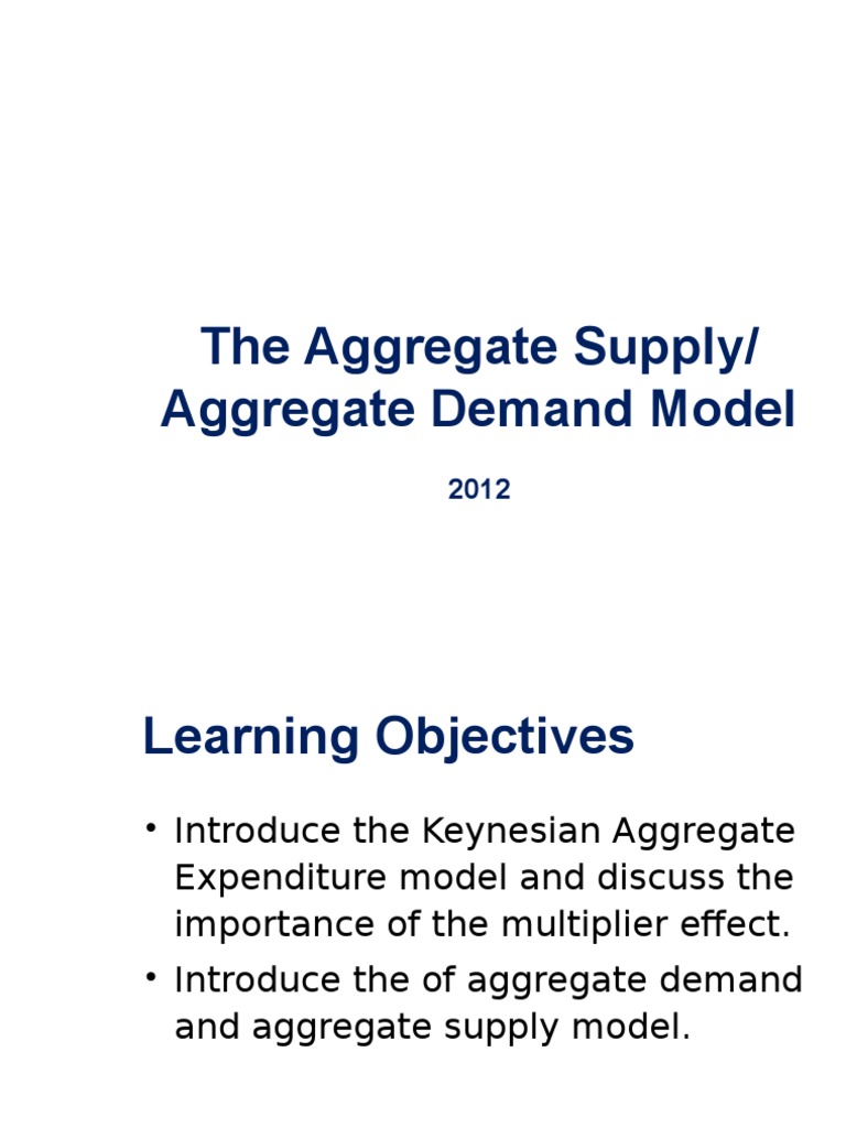 The Aggregate Supply/ Aggregate Demand Model | PDF | Aggregate Demand ...