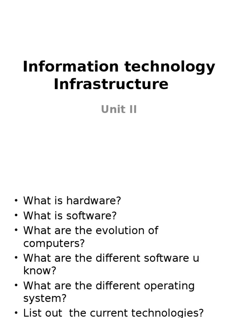Understanding IT Infrastructure Components | PDF | Cloud Computing ...