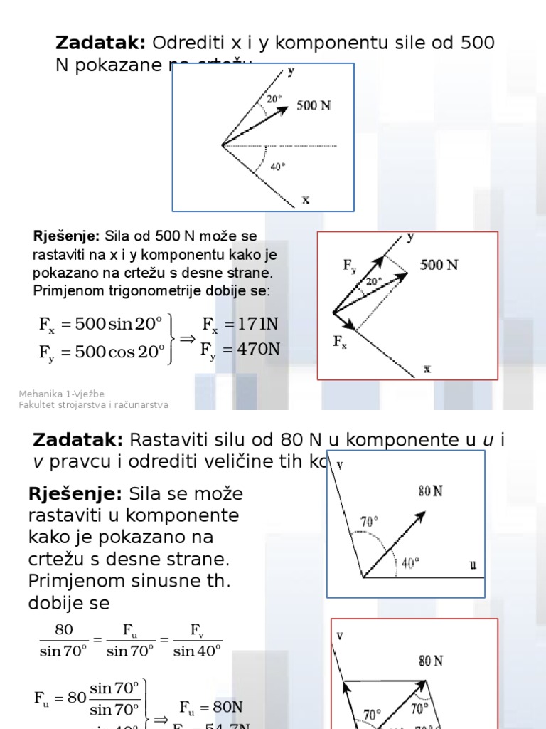 1 Vježbe Statika | PDF