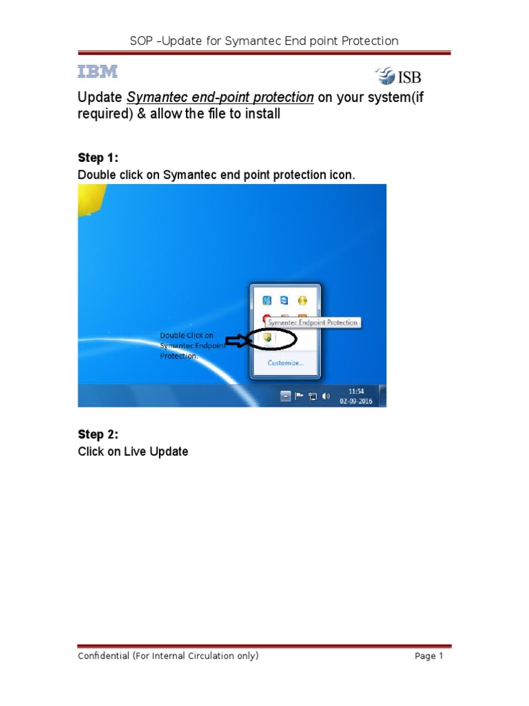 Update Symantec End-Point Protection On Your System (If Required) & Allow The File To Install | PDF