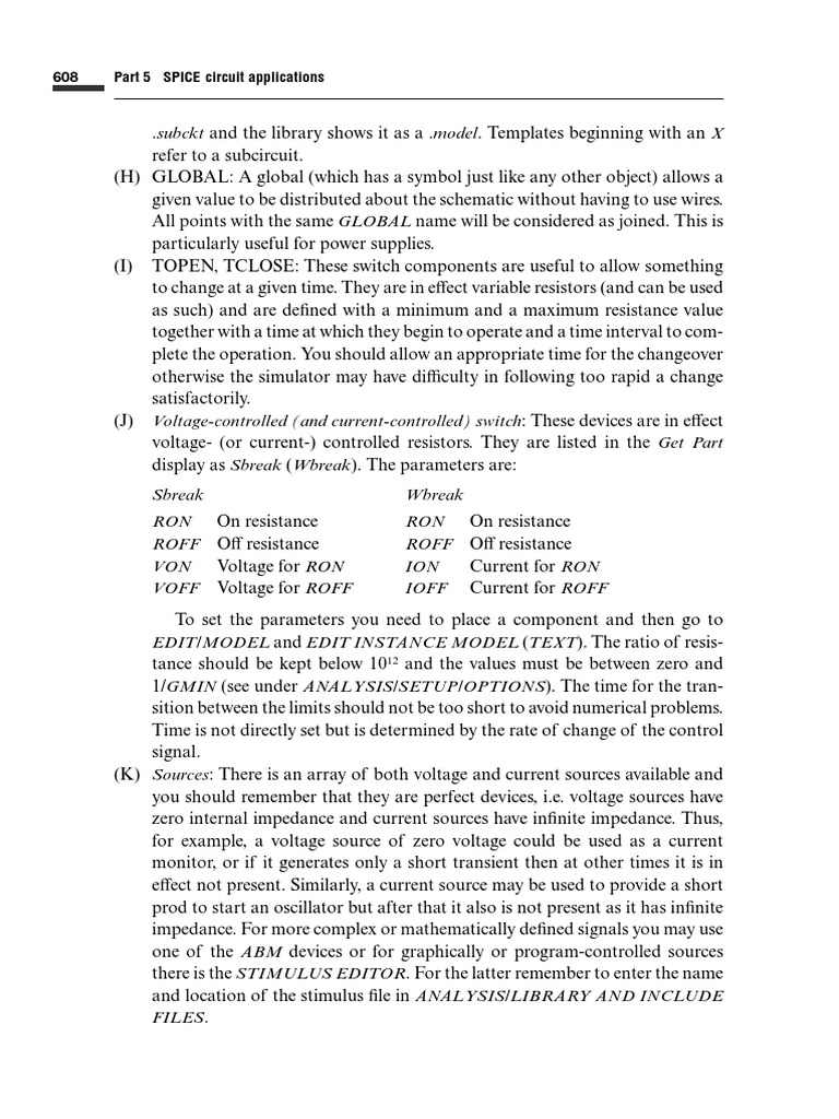 Voltage-Controlled (And Current-Controlled) Switch: 608 Part 5 SPICE ...