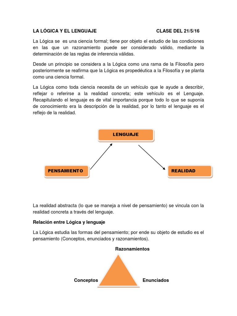 La Lógica y El Lenguaje | PDF | Lógica | Argumento