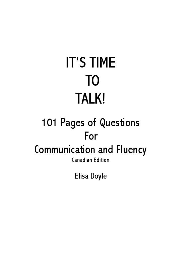 Time To Talk Sample Pages PDF | PDF
