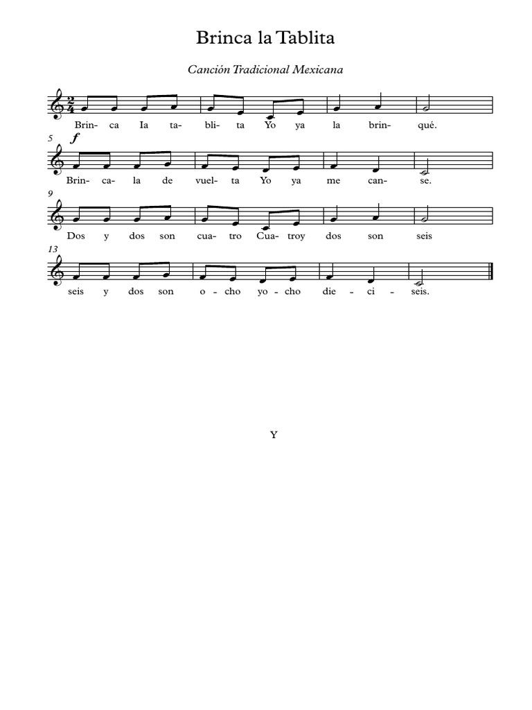 Brinca La Tablita - Partitura Completa | PDF