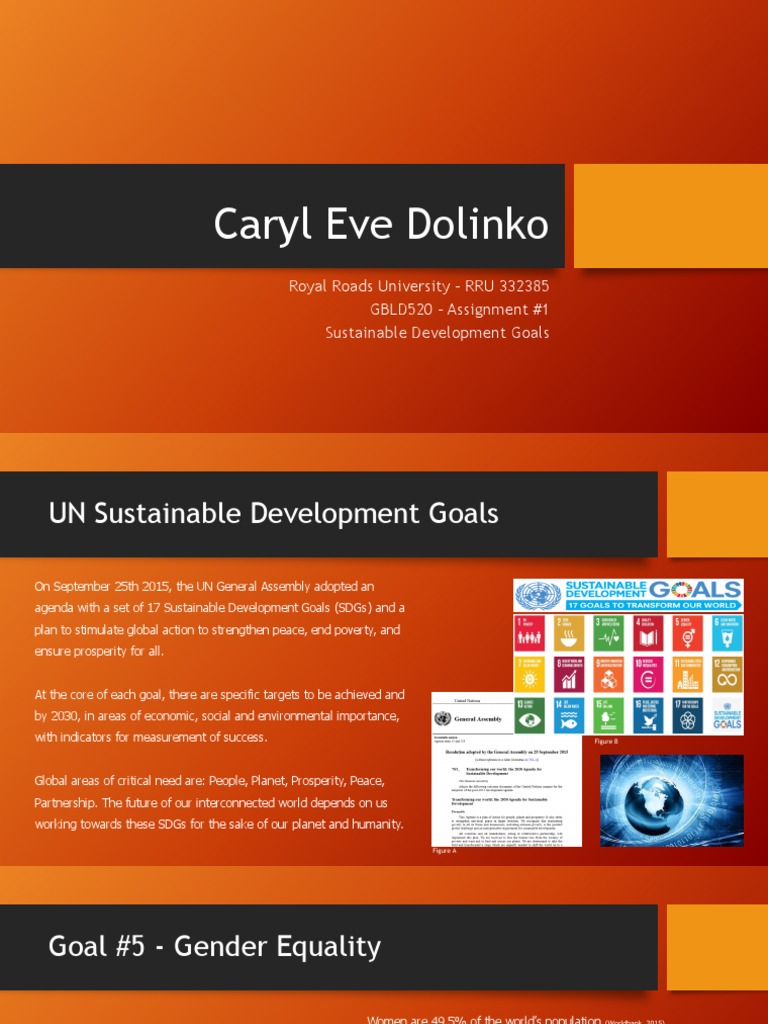 gbld520 - Assignment 1 - PPT - SDG Goal 5 - Gender Equality | PDF ...