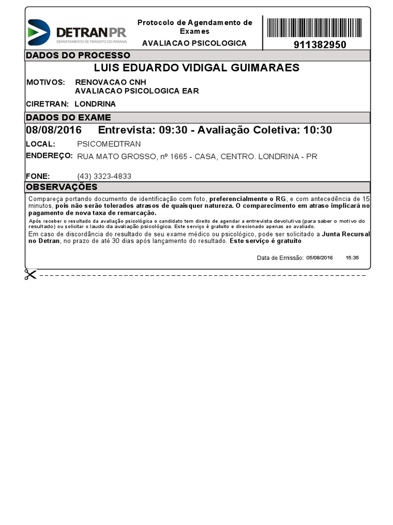 Protocoloagendamento PDF | PDF