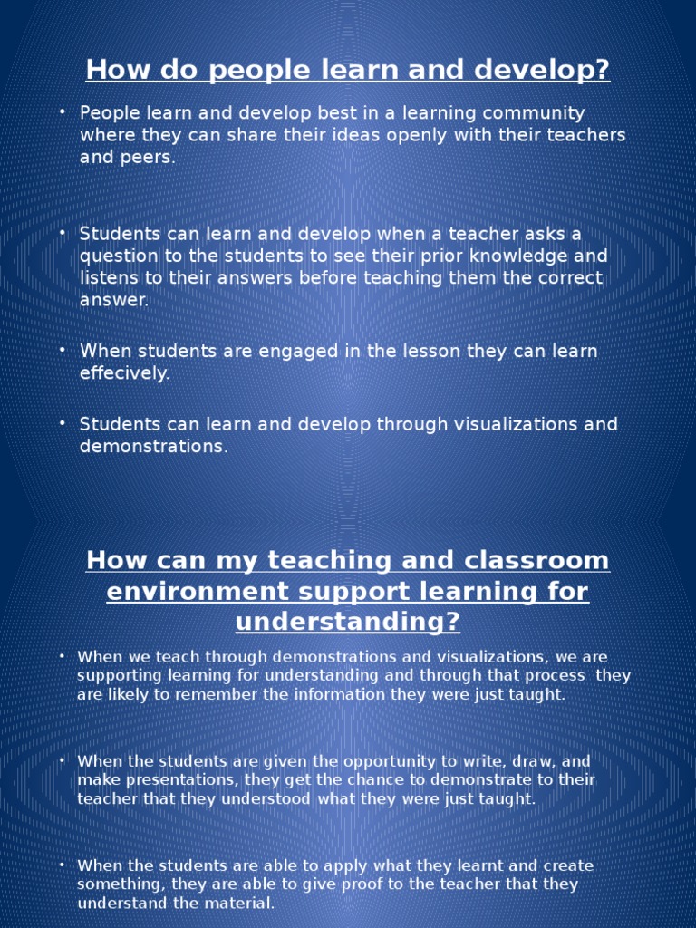 EDPC 605 How Do People Learn? | PDF