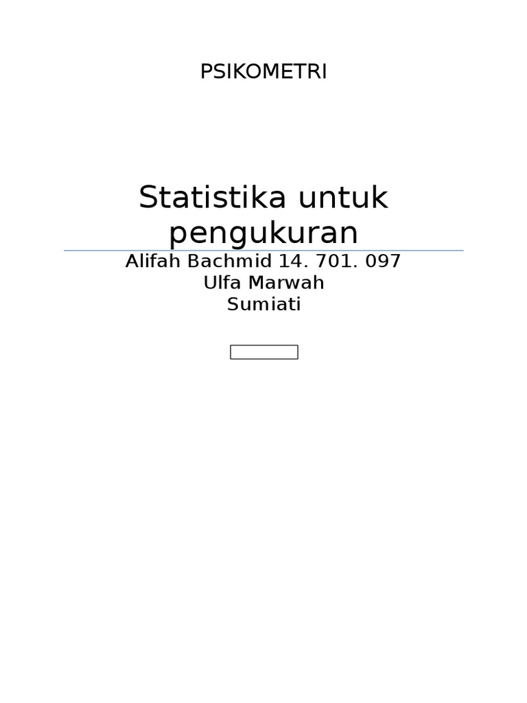 Psikometri | PDF