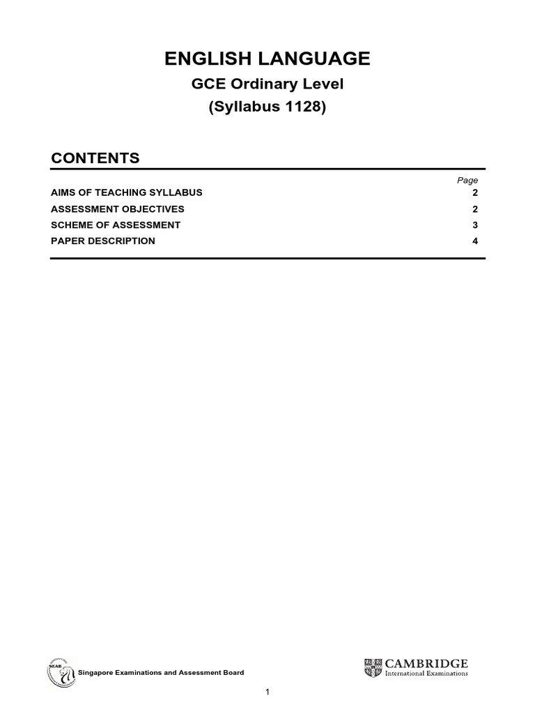 O Level Structure | PDF | English Language | Speech