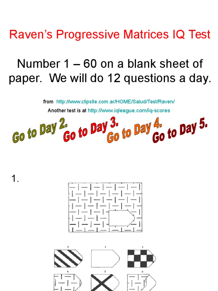 Raven’s Progressive Matrices IQ Test.ppt