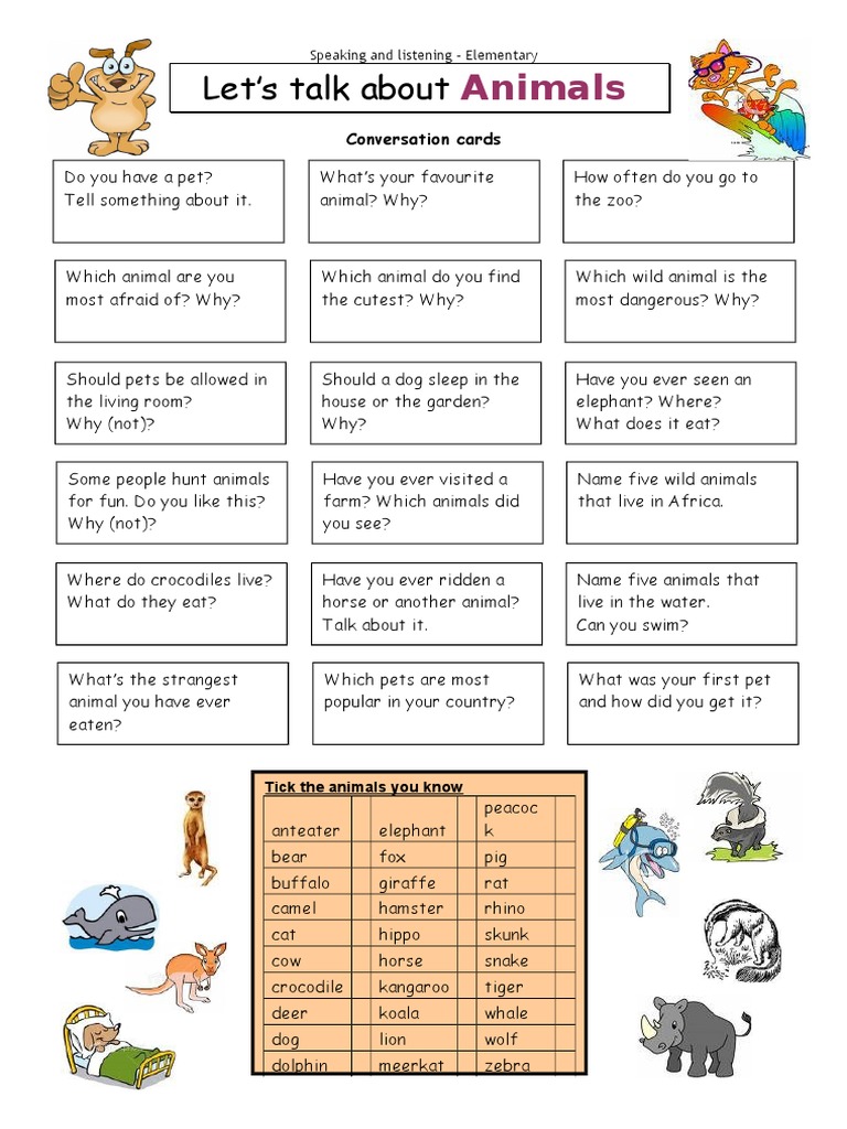 Lets Talk About Animals | PDF | Mammals | Organisms