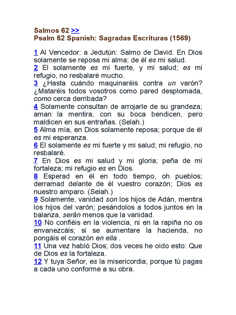 Salmos 62 | PDF