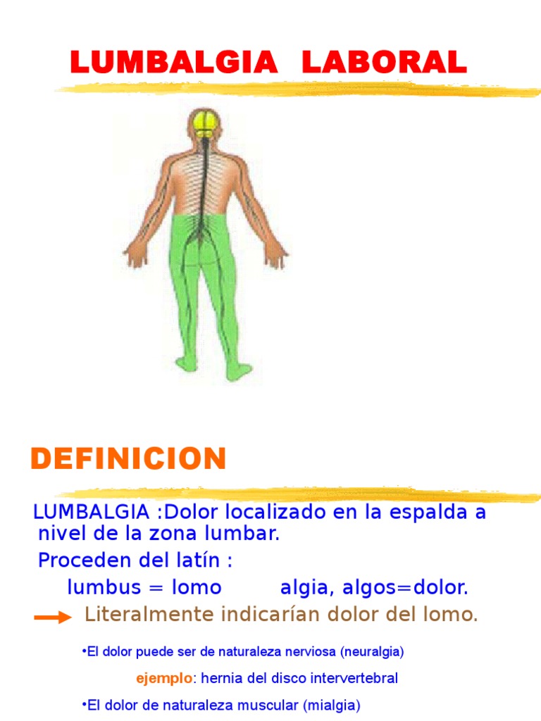 Lumbalgia Laboral 2005 | PDF | Dolor lumbar | Enfermedades y trastornos