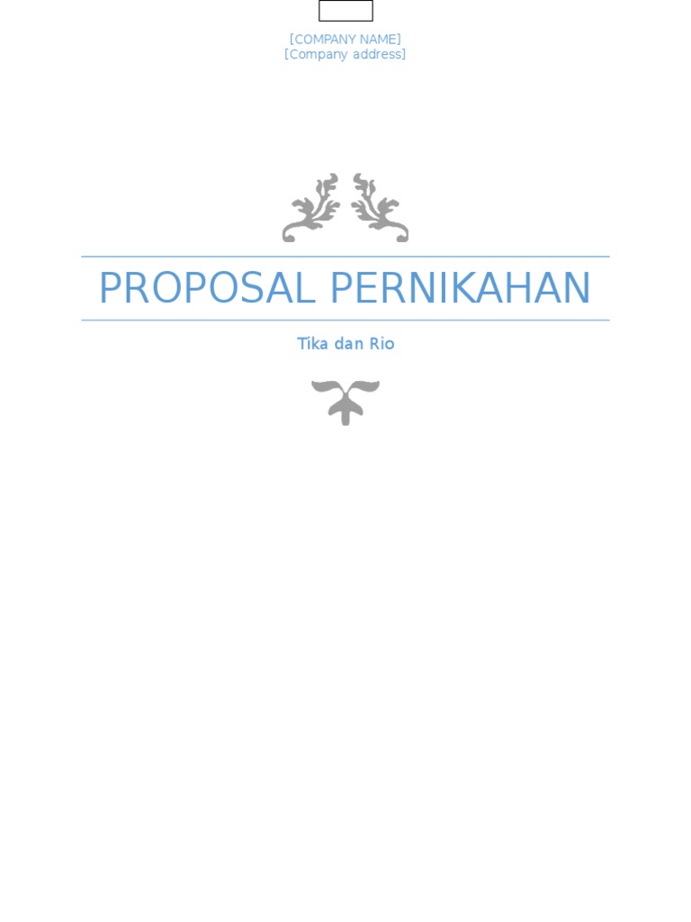 Proposal Pernikahan: Tika Dan Rio | PDF