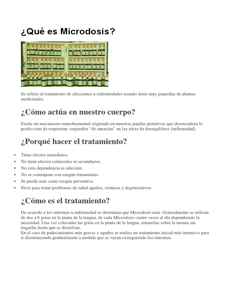 Qué es Microdosis.pdf | PDF | Enfermedades y trastornos humanos ...