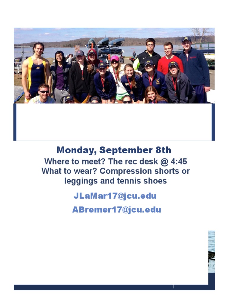 Jcu Crew: Come Learn To Row! | PDF